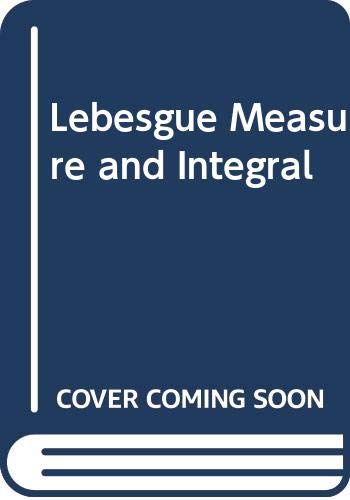 Lebesgue Measure & Integral: Craven, B. D.: 9780273017547: Amazon.com ...