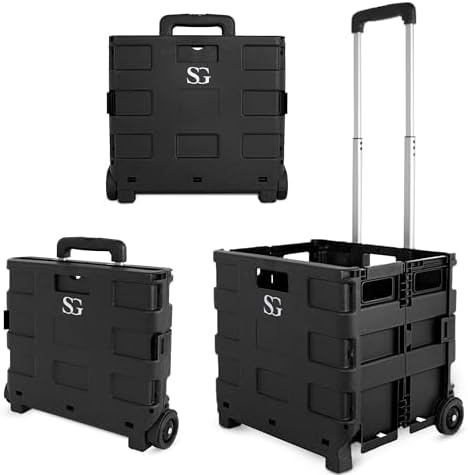 WITH LID Extra LARGE Size Folding Foldable Boot Trolley Tool Cart ...