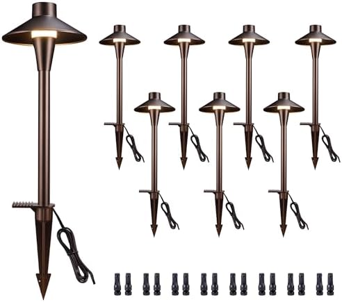 Varmtalys LED Pathway Lights Wired, 12V Landscape Path Lights 3000K ...