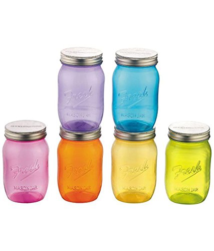 Buy Master Cook Jar Set Plastic Mason Jar - 500 ml, 6 Pieces ...