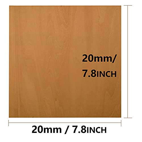 Pack of 12 Unfinished Wood Plates Balsa Wood Board DIY 200 x 200 x 1.5 ...