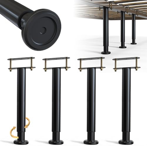 Amazon.com: YUEYIN 4Pcs Bed Frame Support Leg, Adjustable 14" to 23.6 ...