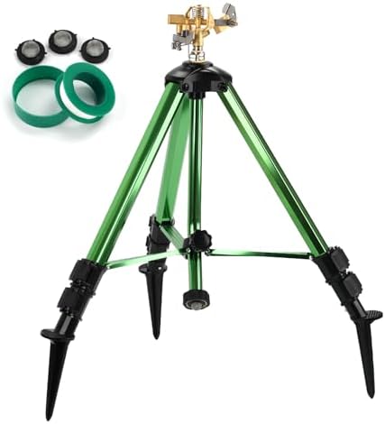Amazon.com : DTRK Impact Sprinkler on Tripod Base,50inch Tall Lawn ...