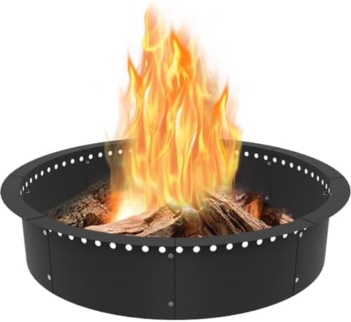 Amazon.com : FEBTECH Smokeless Fire Pit Insert - Steel 45" Round ...
