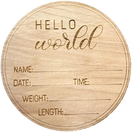 Amazon.com : 2OWLS Baby Birth Announcement Disc, Baby Birth Stat Plaque ...