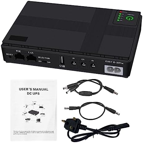 Amazon.com: Mini UPS Backup, Portable Uninterruptible Backup, 10400 MA ...