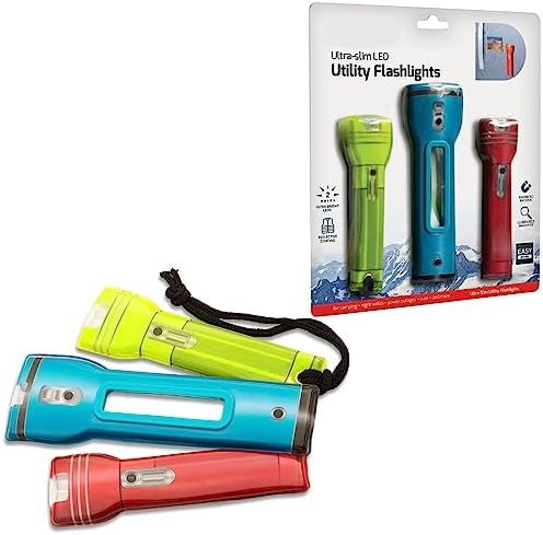 3 Pcs Led Flashlight 0.25 Inch Thin Flash Light, Flat Flashlight Set ...