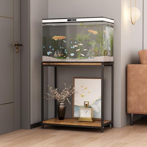 Amazon.com: GDLF 5-10 Gallon Fish Tank Stand with Plant Shelf Metal ...