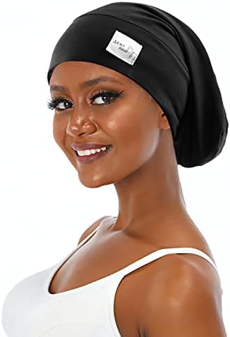 Amazon.com: 3 Pieces Satin Lined Dread Loc Cap Long Braid Cap Elastic ...