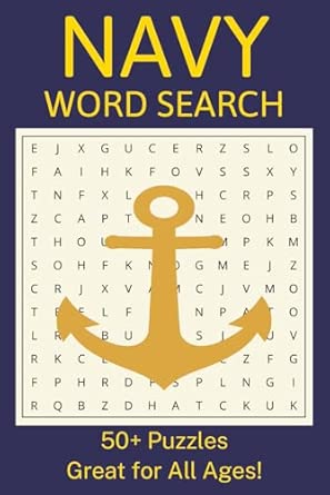 Navy Word Search Puzzle Book: Word Searches with Easy to Read Print ...