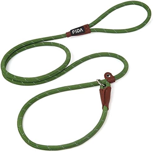 Fida Slip Rope Dog Lead | 1.8m, One-Size-Fits-All, Slip-On Rope Leash ...