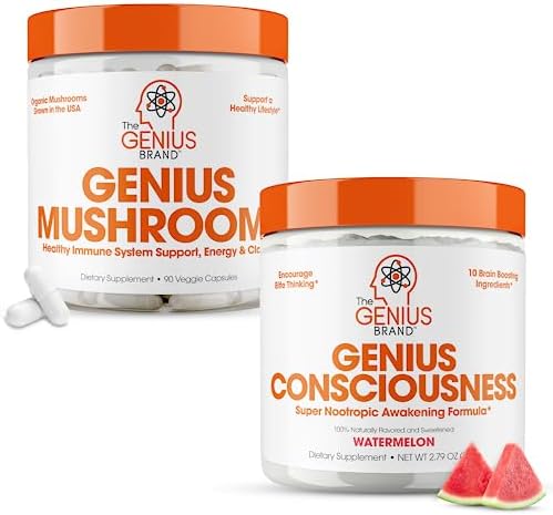 Amazon.com: The Genius Brand - Nootropic Supplement Bundle - Mushroom ...