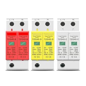 Circuit Breaker AC SPD 2P 20ka~40ka 275V House Surge Protector ...
