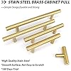 goldenwarm 10 Pack Gold Cabinet Handles Brushed Brass Drawer Pulls Gold ...