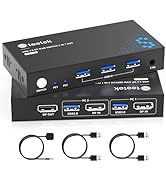 Amazon.com: Steetek 2 Monitors 2 Computers KVM Switch USB 3.0, 4K@60Hz ...
