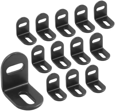 Amazon.com: 6 Pcs Adjustable Slotted L Brackets, Black L Shaped Bracket ...