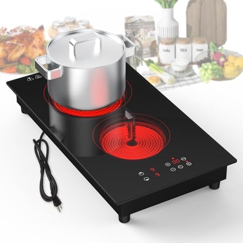 Amazon.com: VBGK Electric Cooktop,3000W Built-in & Countertop Plug in 2 ...