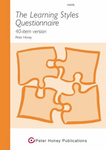 Learning Styles Questionnaire (LSQ), PHP 40 item - 1015 (Peter Honey ...