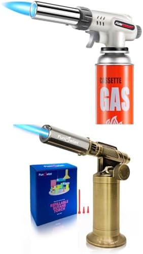 Amazon.com: 2 Pack Powerful Cooking Torch Lighter - Culinary Kitchen ...