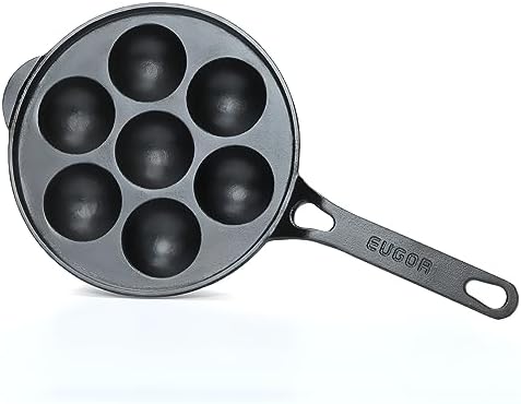 Buy MUD N POT & Pit Paniyaram pan with Glass lid, appe pan/pattu pan 7 ...