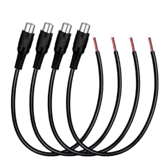 Amazon.com: 4 Pack RCA Female to Speaker Wire 11 Inch Speaker Wire RCA ...