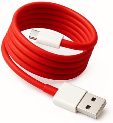 OnePlus USB-A To Type-C Charging Cable Smartphone 10A 1.5M DL129 Red IN ...