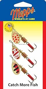 Amazon.com : Mepps ST1-E Spinner 3 Pack Aglia Gold Series #1 Plain ...