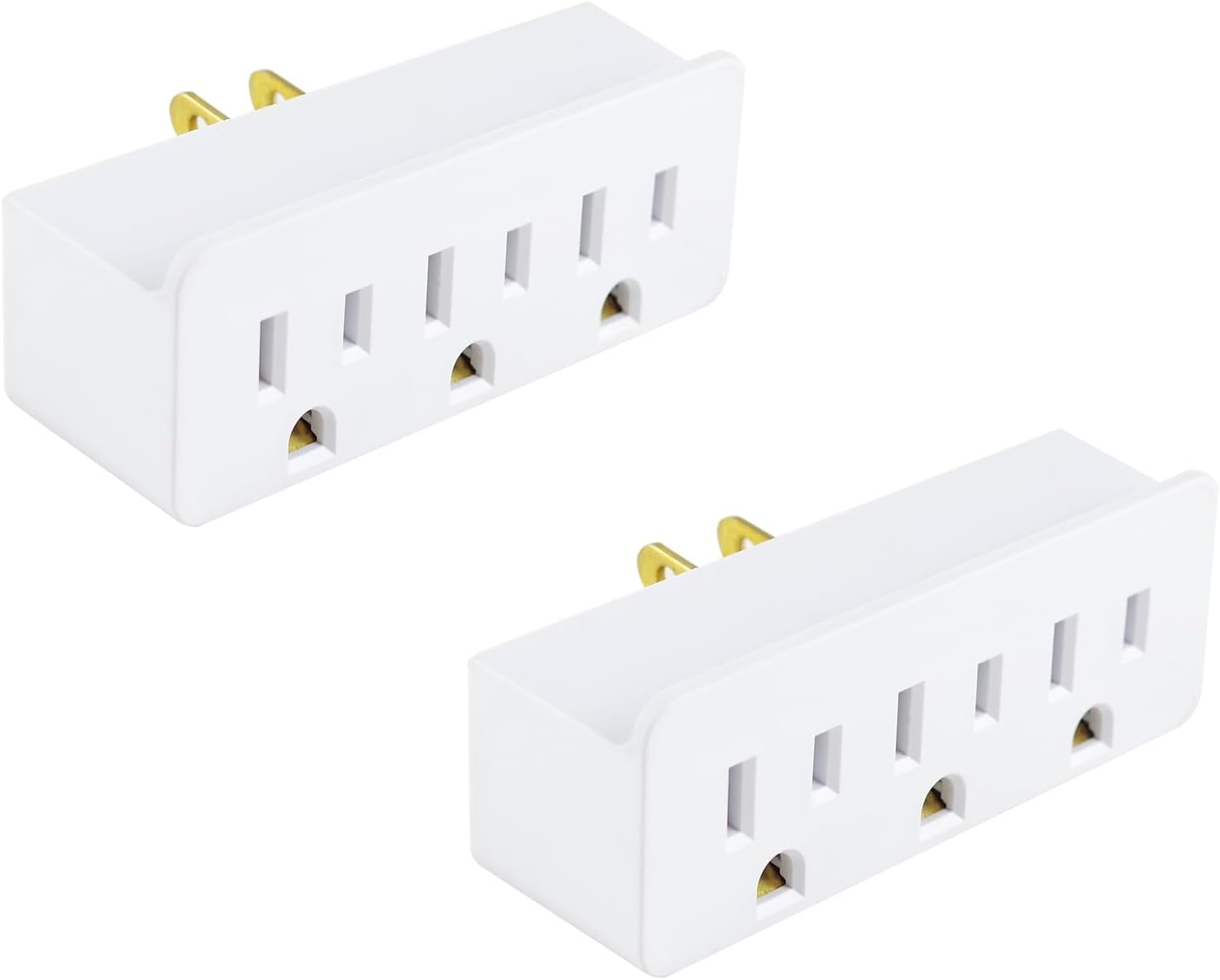 3 Outlet Adapter Extender, 3 Way Grounded Plug Splitter, 1 to 3 Plug ...