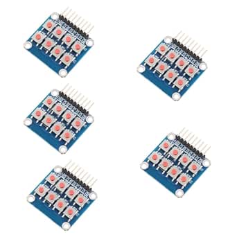 5PCS Micro Switch 2X4 Matrix Keyboard 8-bit independent buttons ...