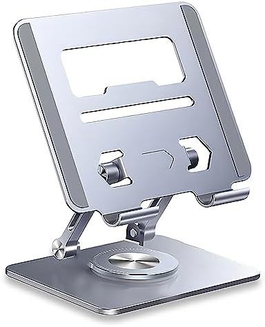 SRUNISH 360° Rotating Tablet Stand Foldable Aluminium Tablet Stand for ...