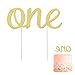 Amazon.com: Gold 1st Birthday Topper, Double Sided Glitter, Number One ...