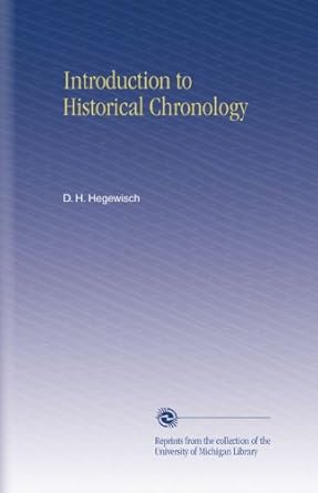 Introduction to Historical Chronology | Amazon.com.br