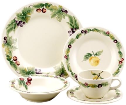 Amazon.com | Pfaltzgraff Jamberry 5-Piece Dinnerware Place Setting ...