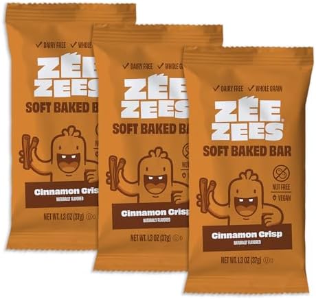 Amazon.com: Zee Zees Cinnamon Crisp Soft Baked Snack Bars, 1.3 oz, 30 ...