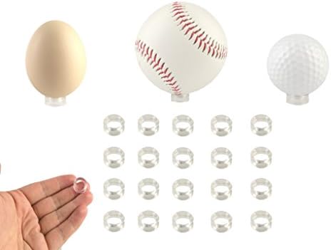 Amazon.com: IFAMIO 20 Pcs Round Baseball Stands 1.25 Inch Clear Ring ...