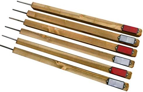 2 x 18 inch (45cm) Timber Reflective Keep Off Grass Verge Posts ...