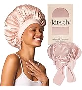 Amazon.com: Kitsch XL Satin Bonnet for Sleeping - Softer Than Silk Hair ...