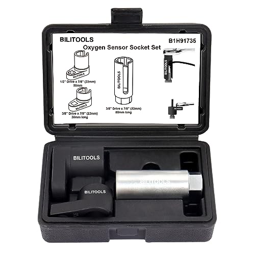 Snapklik.com : BILITOOLS 3-Piece O2 Oxygen Sensor Socket Set, Offset ...