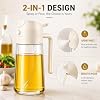 Amazon.com: Olive Oil Sprayer 470ml Glass Bottle, 2-in-1 Oil Dispenser ...