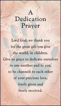 Prayer Card - A Dedication Prayer : Amazon.co.uk