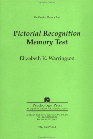 The Camden Memory Tests: Pictorial Recognition Memory Test: Warrington ...