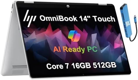 HP OmniBook 5 Flip (Next Gen Envy x360) 2-in-1 Touchscreen AI PC Laptop ...