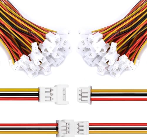 Jadeshay JST Connectors,Mini Micro JST Connector Plug 20 Pairs 3-Pin 1 ...