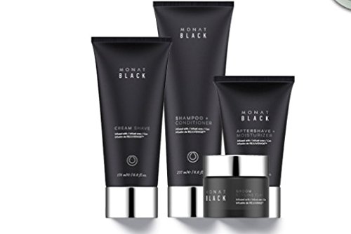 Amazon.com: Monat Black System for Men Shampoo & Cond, Styling Clay ...
