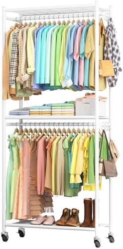 Amazon.com: Sakugi Clothes Rack - 33.0" x 12.2" x 79.5" Clothing Rack ...