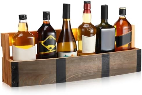 Amazon.com: RELODECOR Whiskey & Wine Barrel Shelf: Wall-Mounted Wooden ...