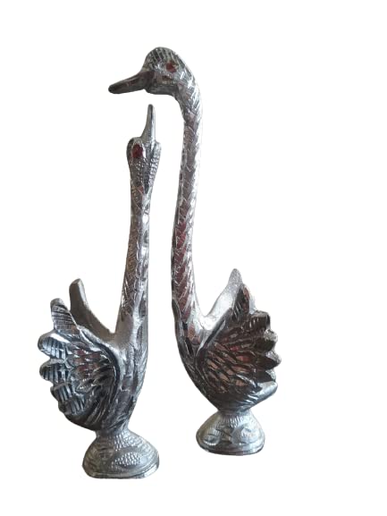 Buy Generic Pair of Kissing Duck Showpiece (Aluminium, Silver) (4 ...