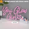 Britrio You Glow Girl Neon Sign for Girls Kid’s Bedroom Living Room ...
