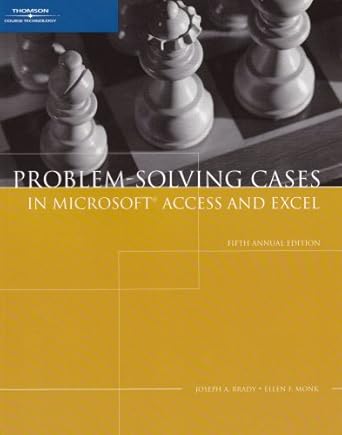 Amazon.com: Problem-Solving Cases in Microsoft Access and Excel: 9781423901396: Brady, Joseph ...