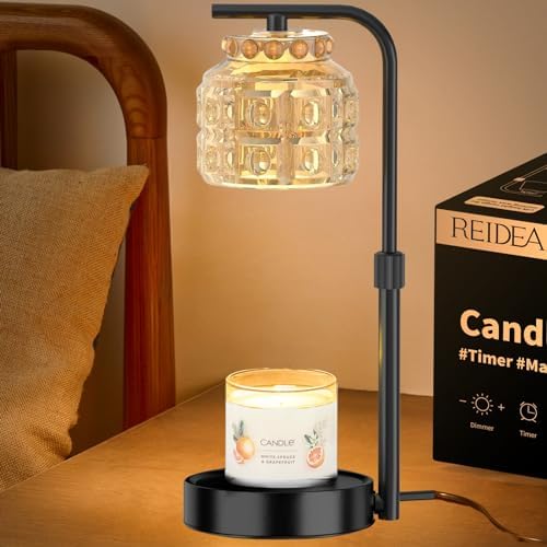 Amazon.com: REIDEA Candle Warmer Lamp with Timer & Dimmer, Adjustable ...